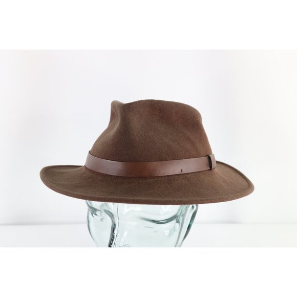 Pendleton | Accessories | Vintage 9s Pendleton Distressed Western Felt Wool Outback Hat Brown ...